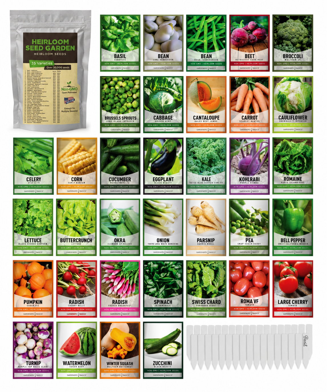 Garden's Pulse Heirloom Seed Vault Kit (35 Varieties)