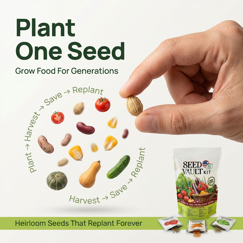 Garden's Pulse Heirloom Seed Vault Kit (35 Pack)