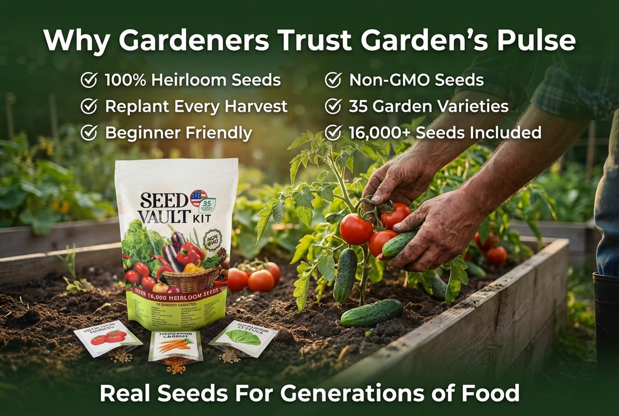 Garden's Pulse Heirloom Seed Vault Kit (35 Pack)